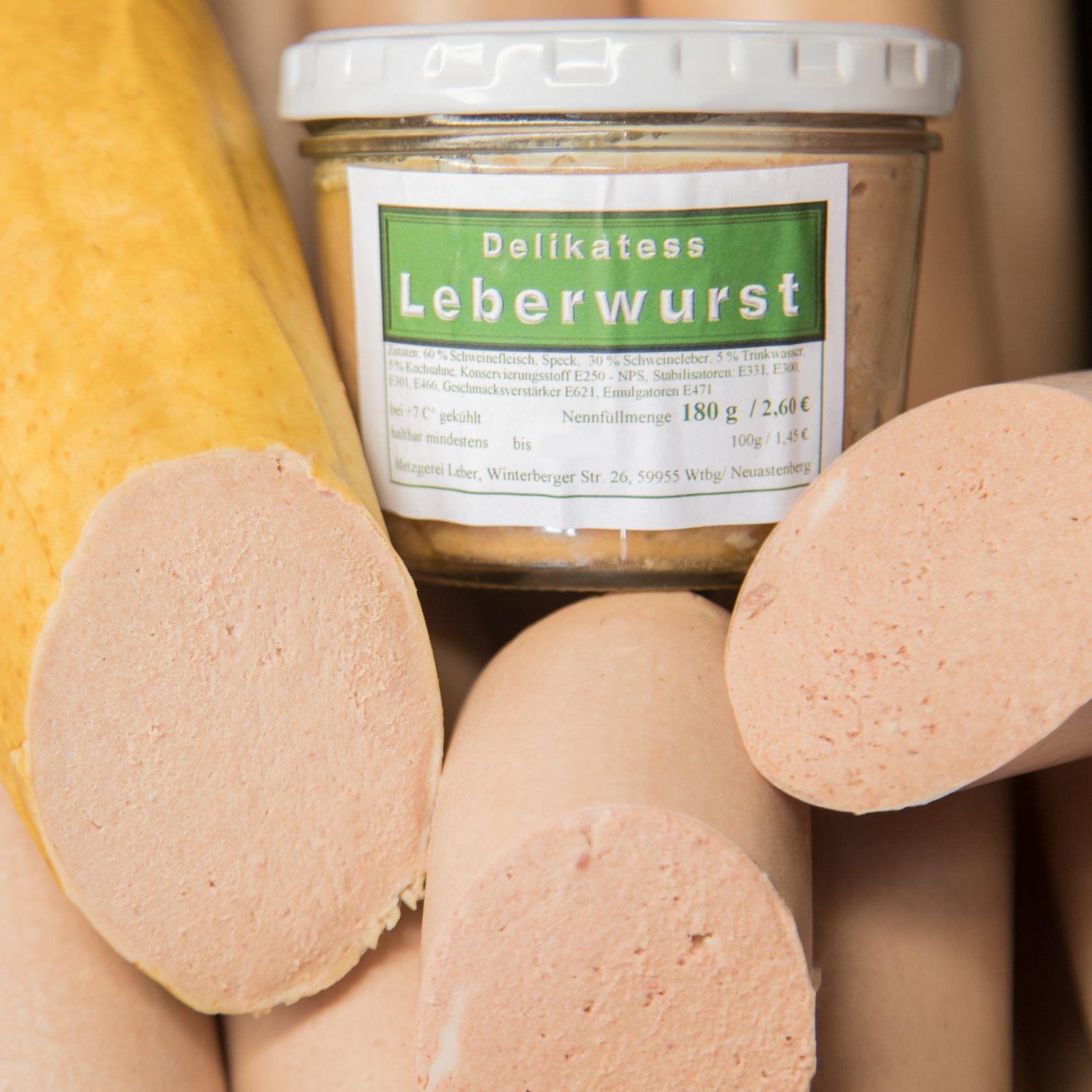 Delikatess Leberwurst feine - Metzgerei Leber